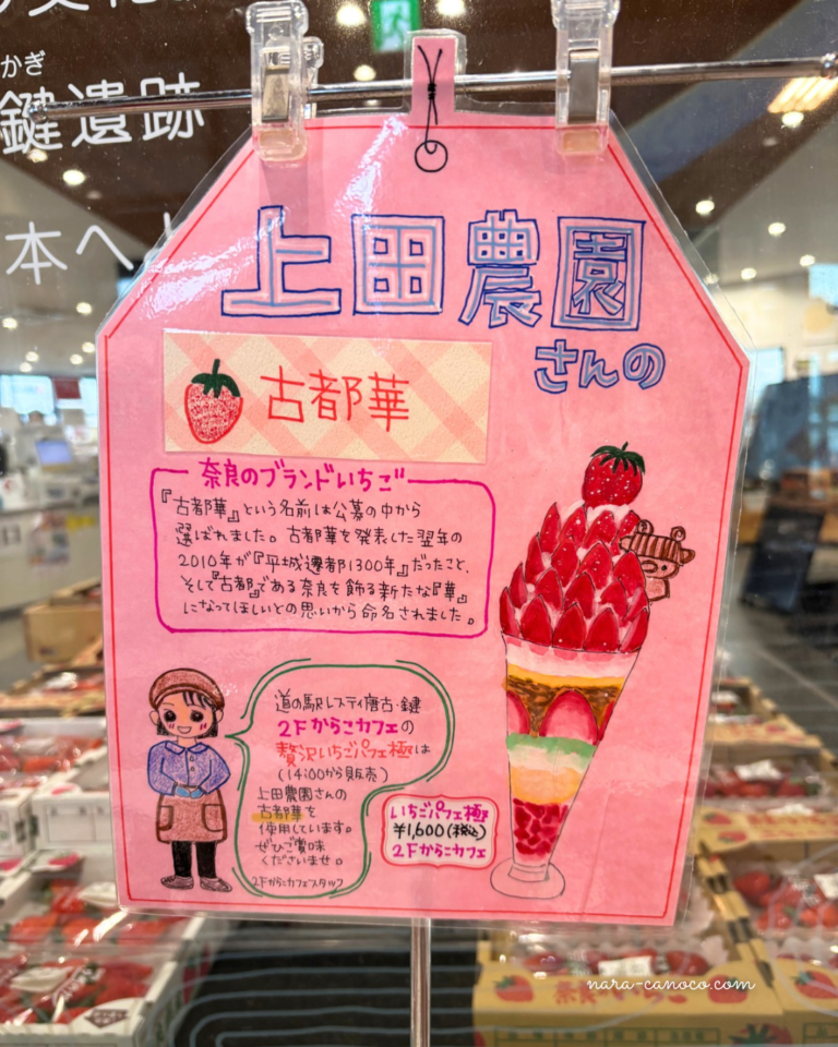 【レスティ唐古・鍵】古都華のいちごパフェが人気♡道の駅のカフェ&直売所／田原本町 | canoco